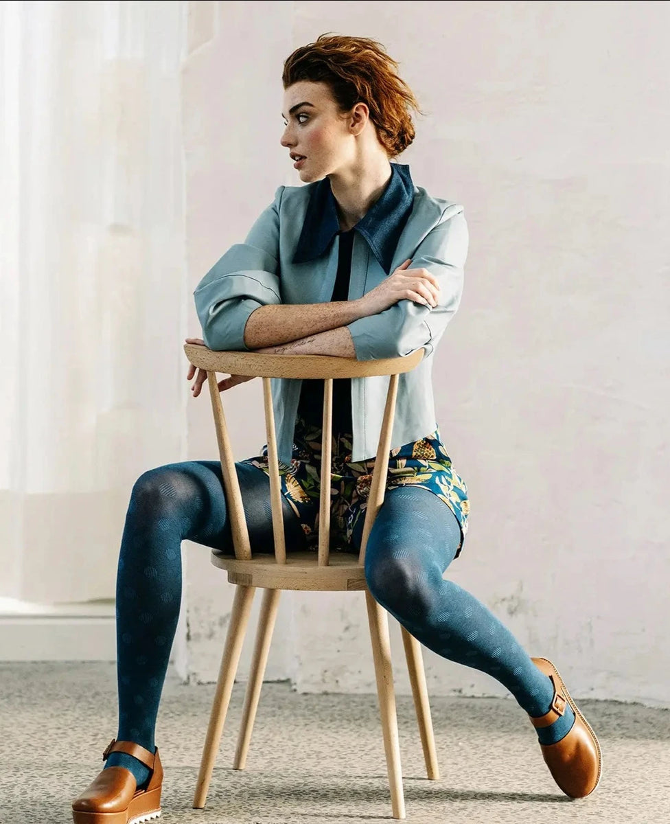 Cirque Blue Cotton Tights – Elise Design