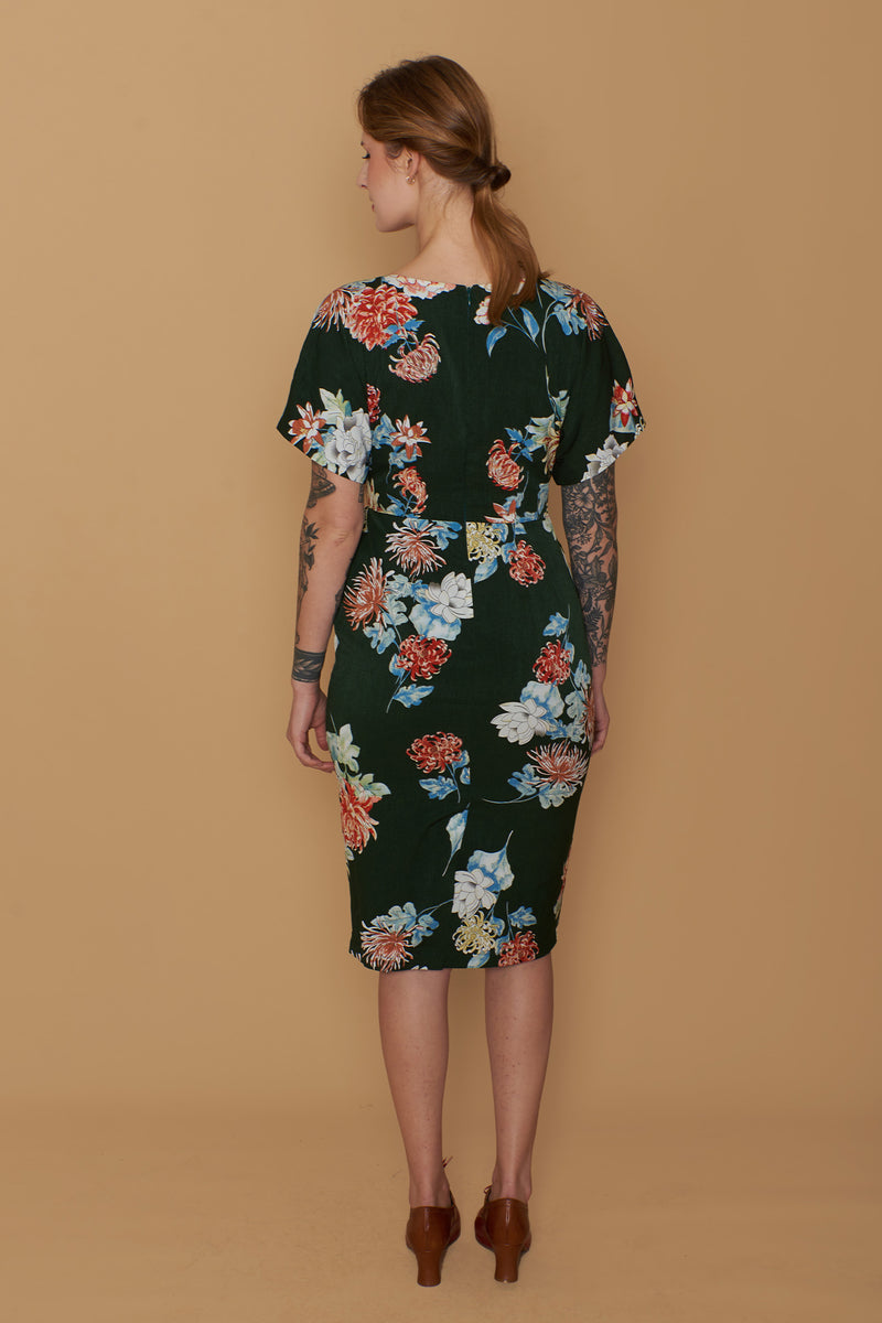 Jill Green Floral Dress – Elise Design